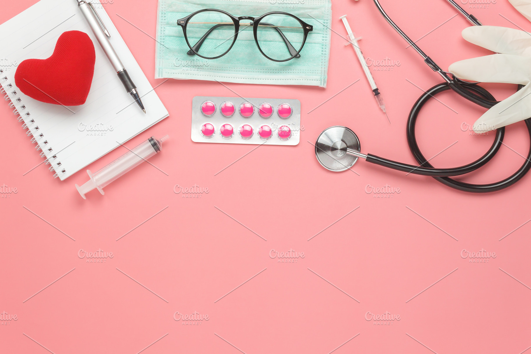 Top view tools medical background containing flatlay, flat lay, and top ...