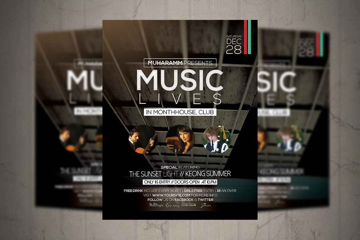 Music Event Flyer / Poster, a Flyer Template by Septian