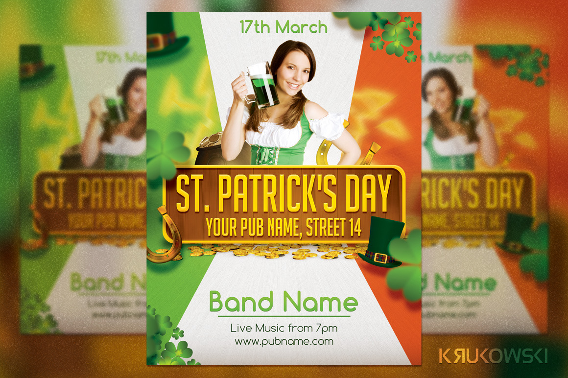 St. Patrick's Day Irish Flyer, a Flyer Template by Krukowski Graphics ...