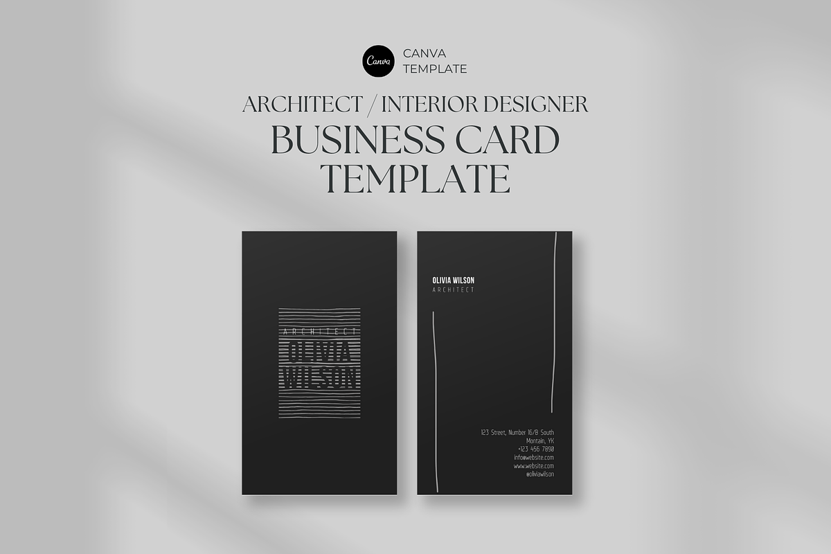 Architect Business Card Template, a Card Template by yesitisprintable