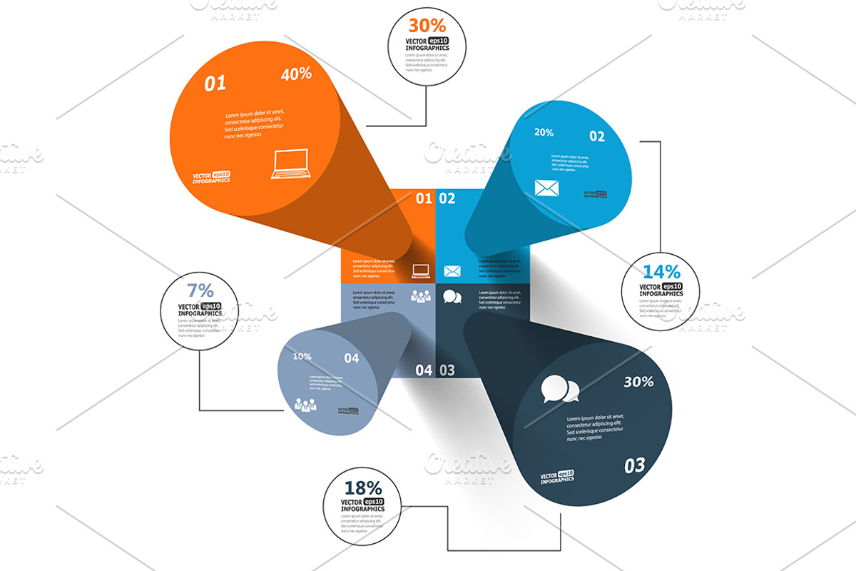 Modern 3d infographics, a Templates & Theme by L_amica