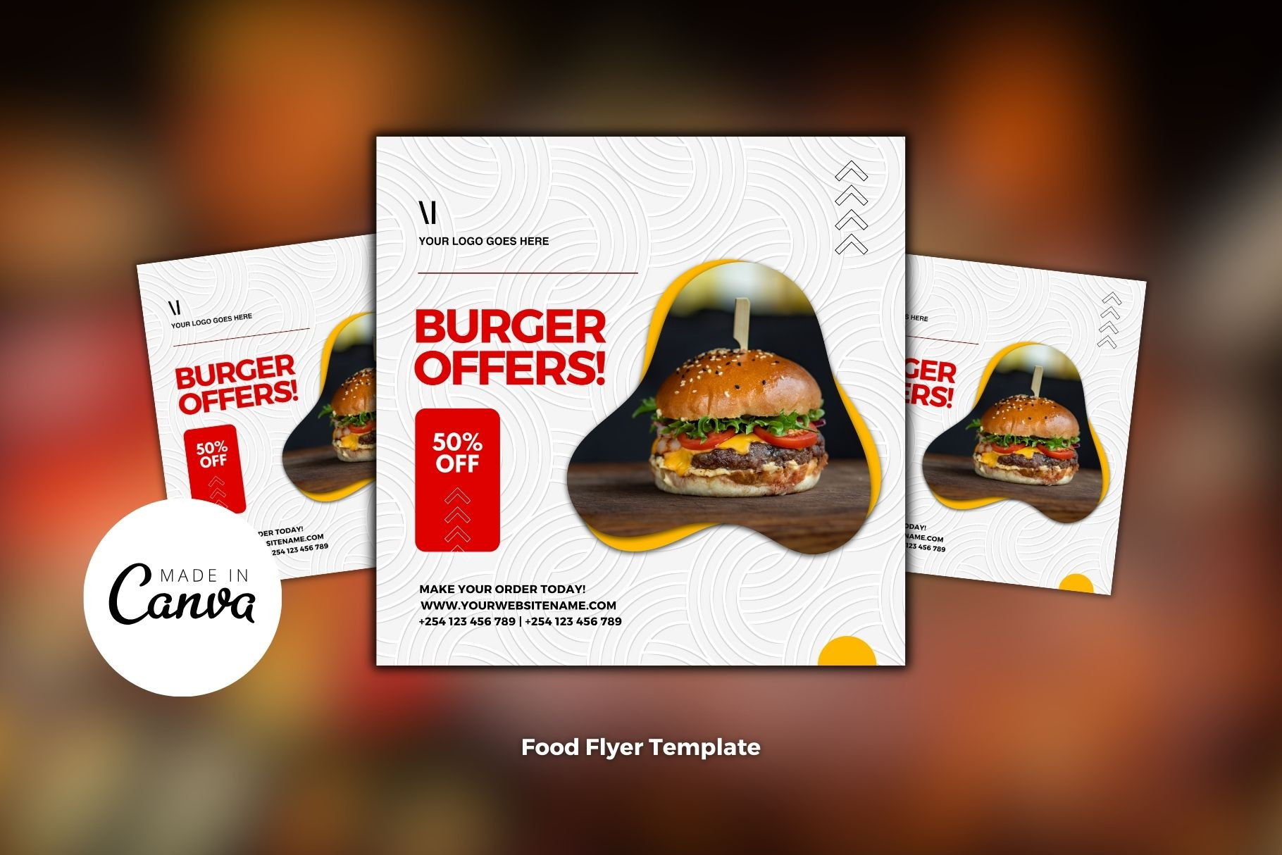 Burger Fast Food Canva Template, a Social Media Template by MK Creatives