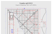 Technical draw of garden alcove, a Decorative Illustration by ThreeDiCube