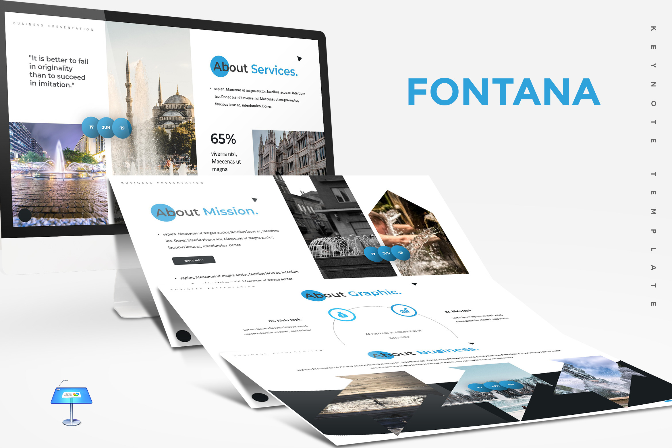 Fontana - Keynote Template | Presentation Templates ~ Creative Market