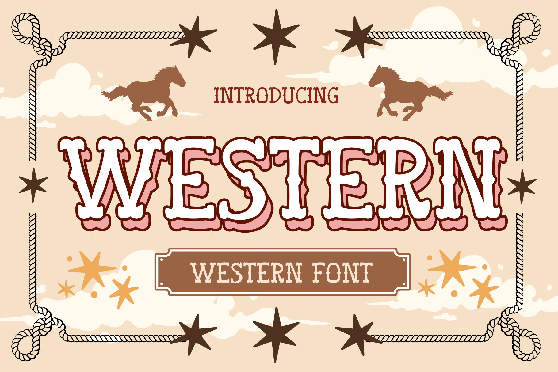 Western is a Western display font, a Serif Font by Brown Cupple