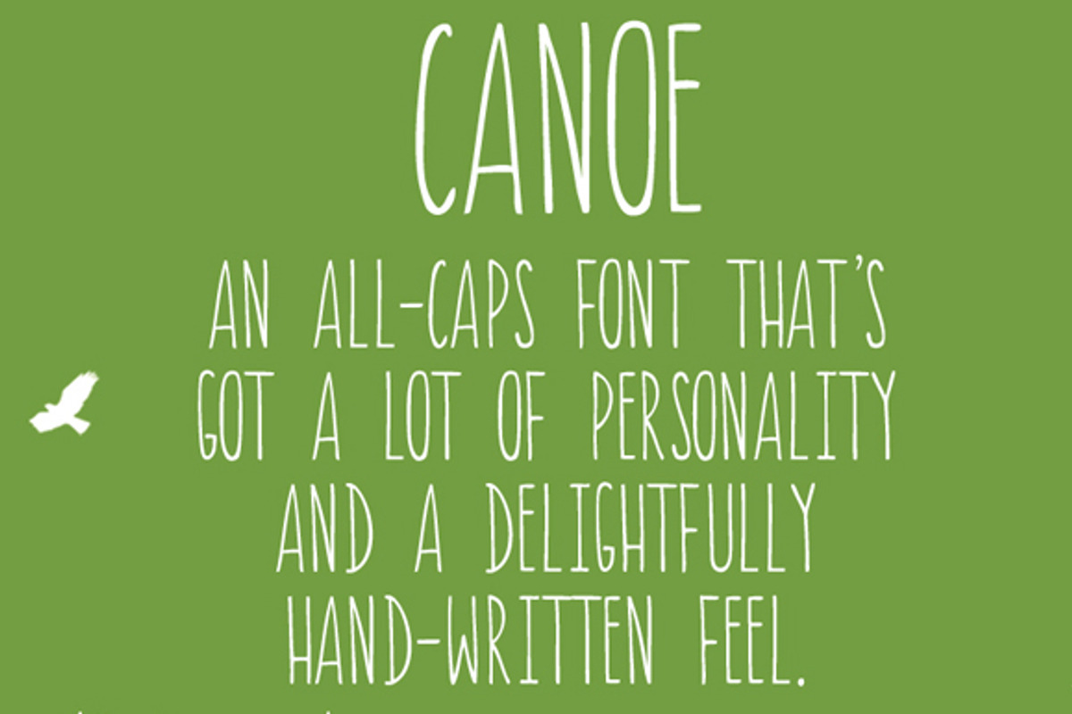 Canoe Font - An All Caps Font, a Sans Serif Font by Angie Makes