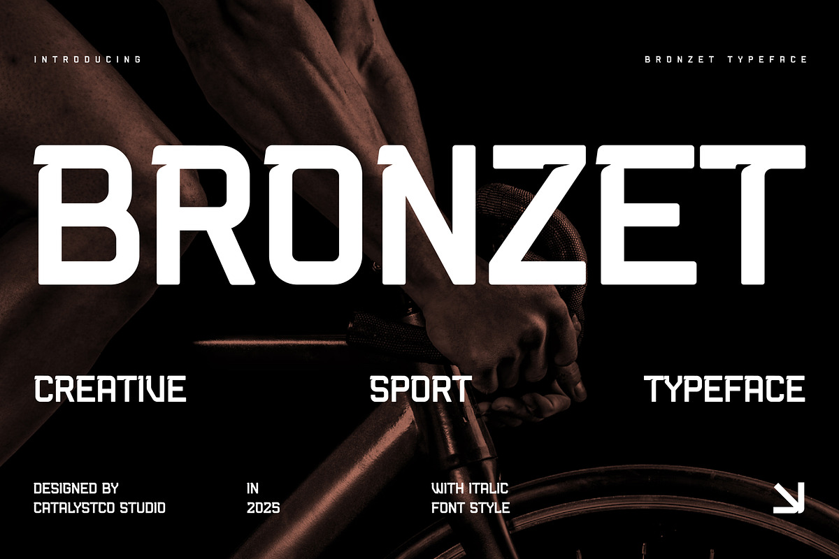 Bronzet Creative Sport Typeface Font, a Sans Serif Font by catalystco ...
