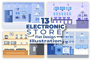 13 Electronics Store Illustration, a Technology Illustration by denayunebgt