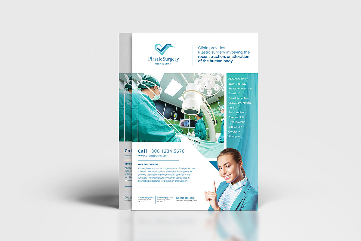 A4 Plastic Surgery Poster Template, a Flyer Template by BrandPacks