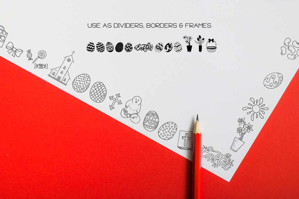 Easter Doodles - Dingbats Font, a Symbol Font by WADLEN