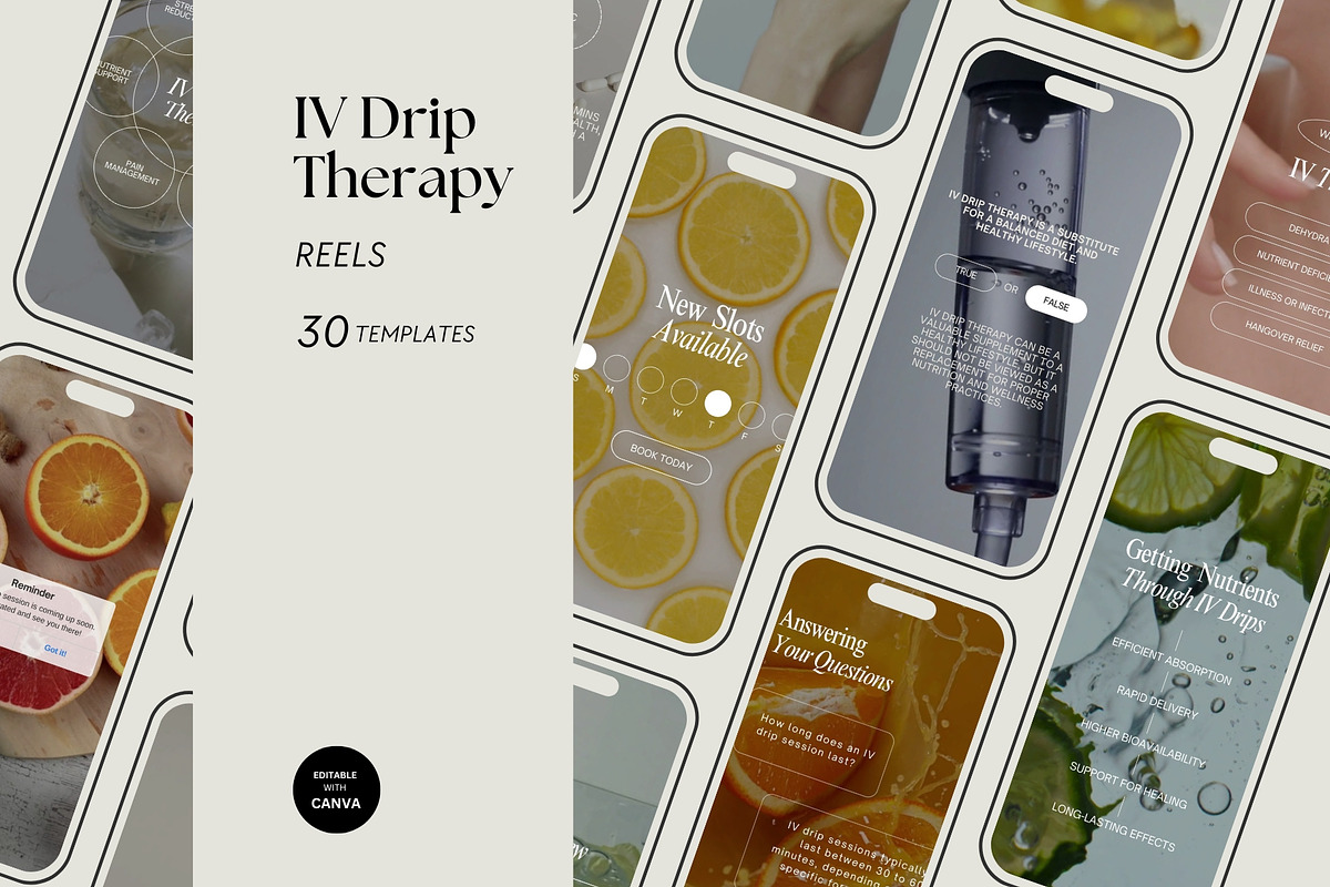 IV Drip Therapy, Medspa Instagram Templates
