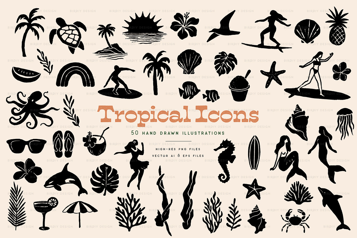 Tropical Icons, a Solid Icon by BirDIY Design