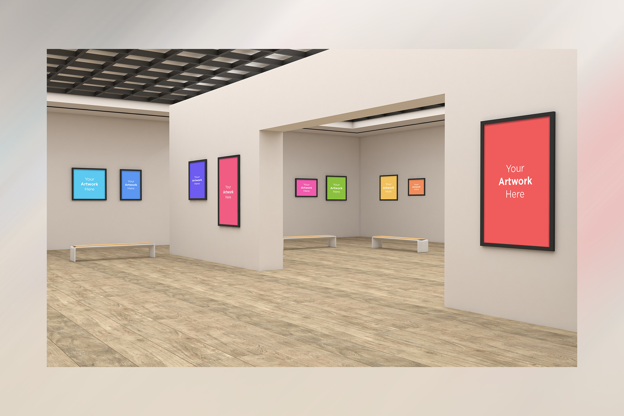 Art Gallery multi Frames Mockup | Product Mockups ~ Creative Market