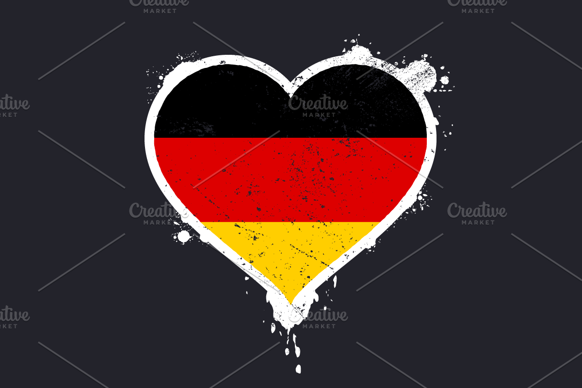 Germany Heart Flag, a Texture Illustration by Vector Kitchen by Zoljo