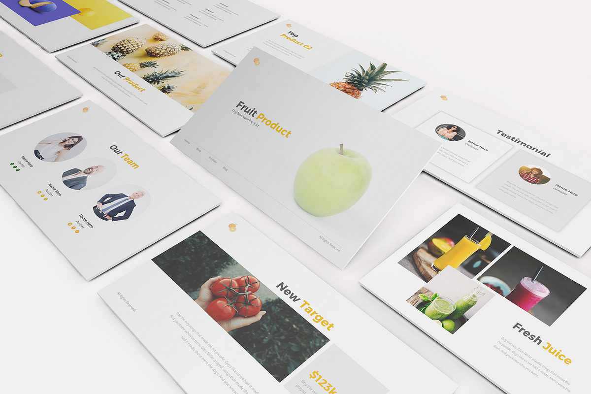 Fruit Store Powerpoint Template, a Presentation Template by Formatika ...
