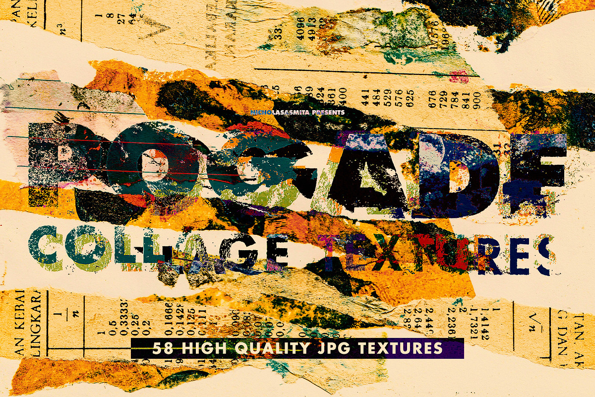Pogade: 58 High Res Collage Textures, a Texture Graphic by nicholasasmita