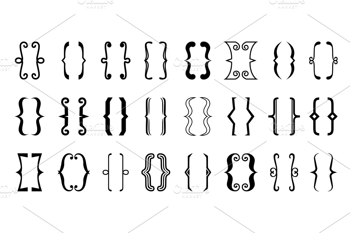 Parenthesis text brackets frames, an Object Illustration by Buch&Bee