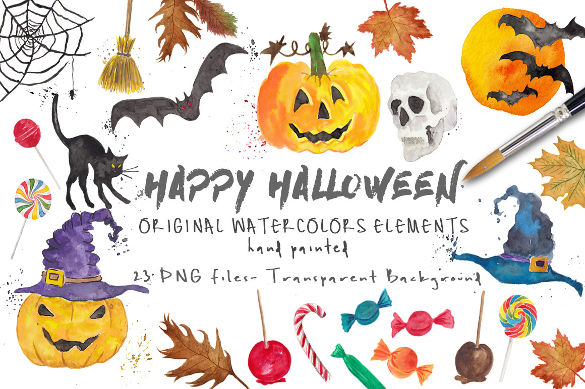 Halloween ClipArt Watercolor Pack | Illustrations ~ Creative Market