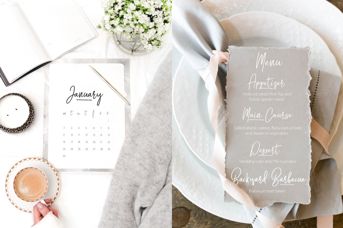 Pineapple Script, a Script Font by Creamy Script