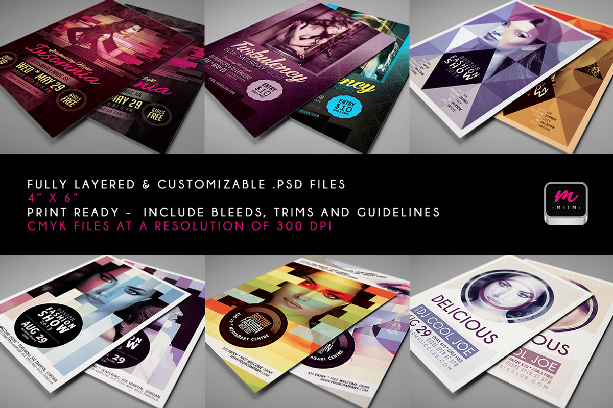 Sale -60% : 6 Flyer Templates Bundle, a Flyer Template by MIIM