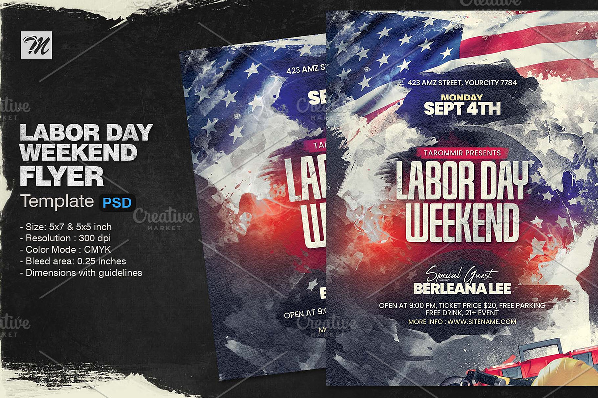 Labor Day Weekend Flyer, a Flyer Template by Tarommir