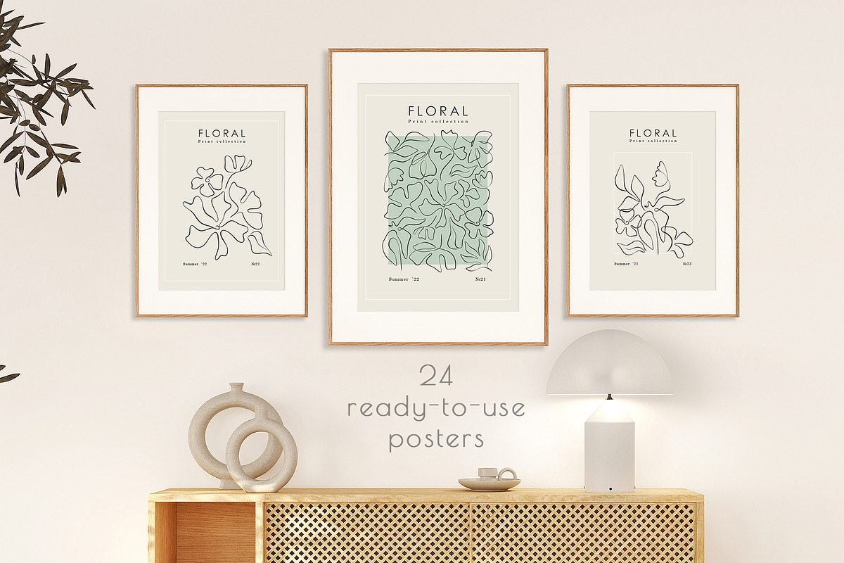 Abstract Floral collection, an Illustration by Anna.Klets