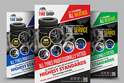 Tires Services Flyer Template, a Flyer Template by AfzaalGraphics