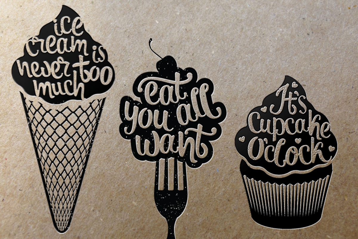 Hand Lettering Food Quotes, a Decorative Illustration by Moloko88