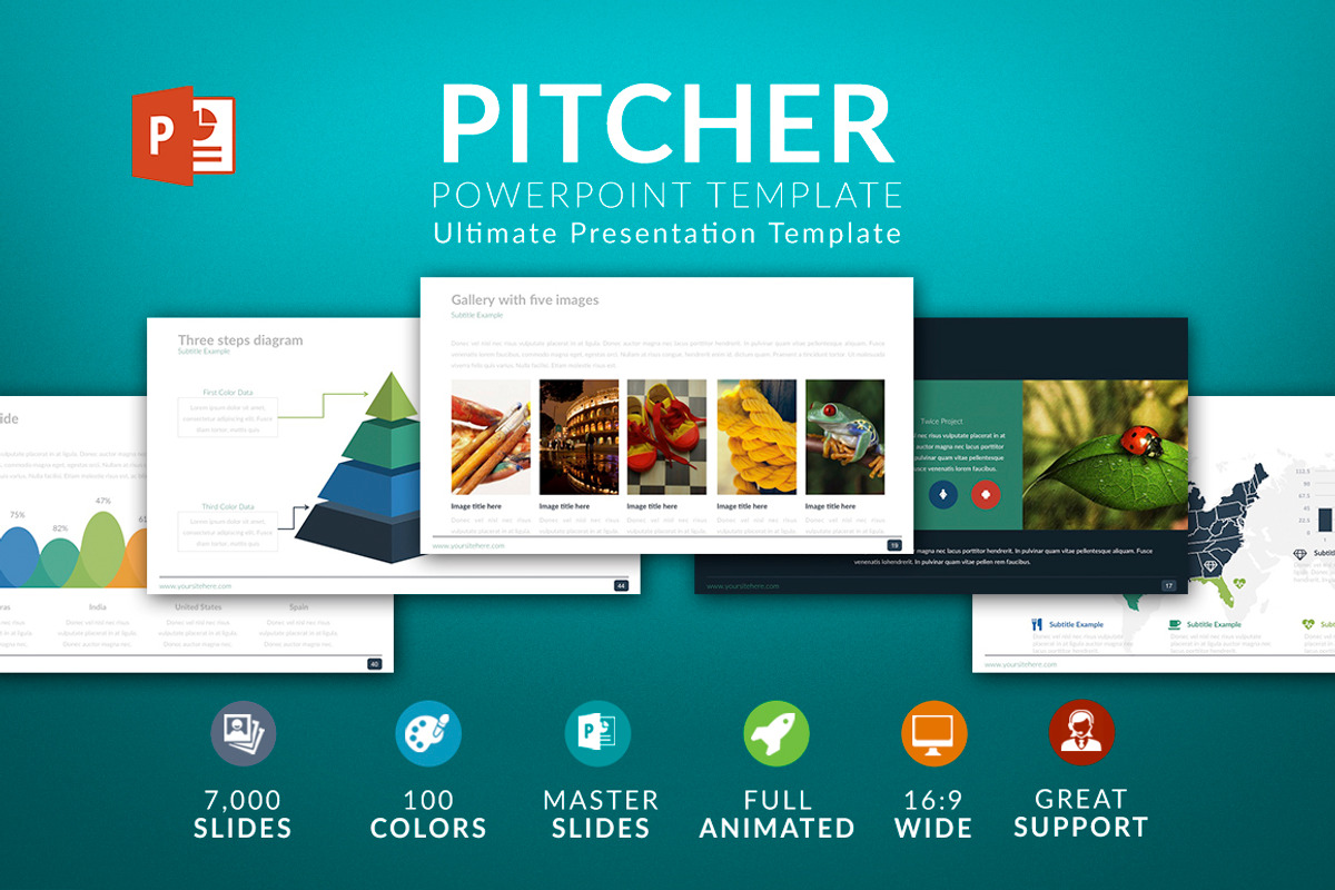 Pitcher | Powerpoint template, a Presentation Template by Zacomic Studios