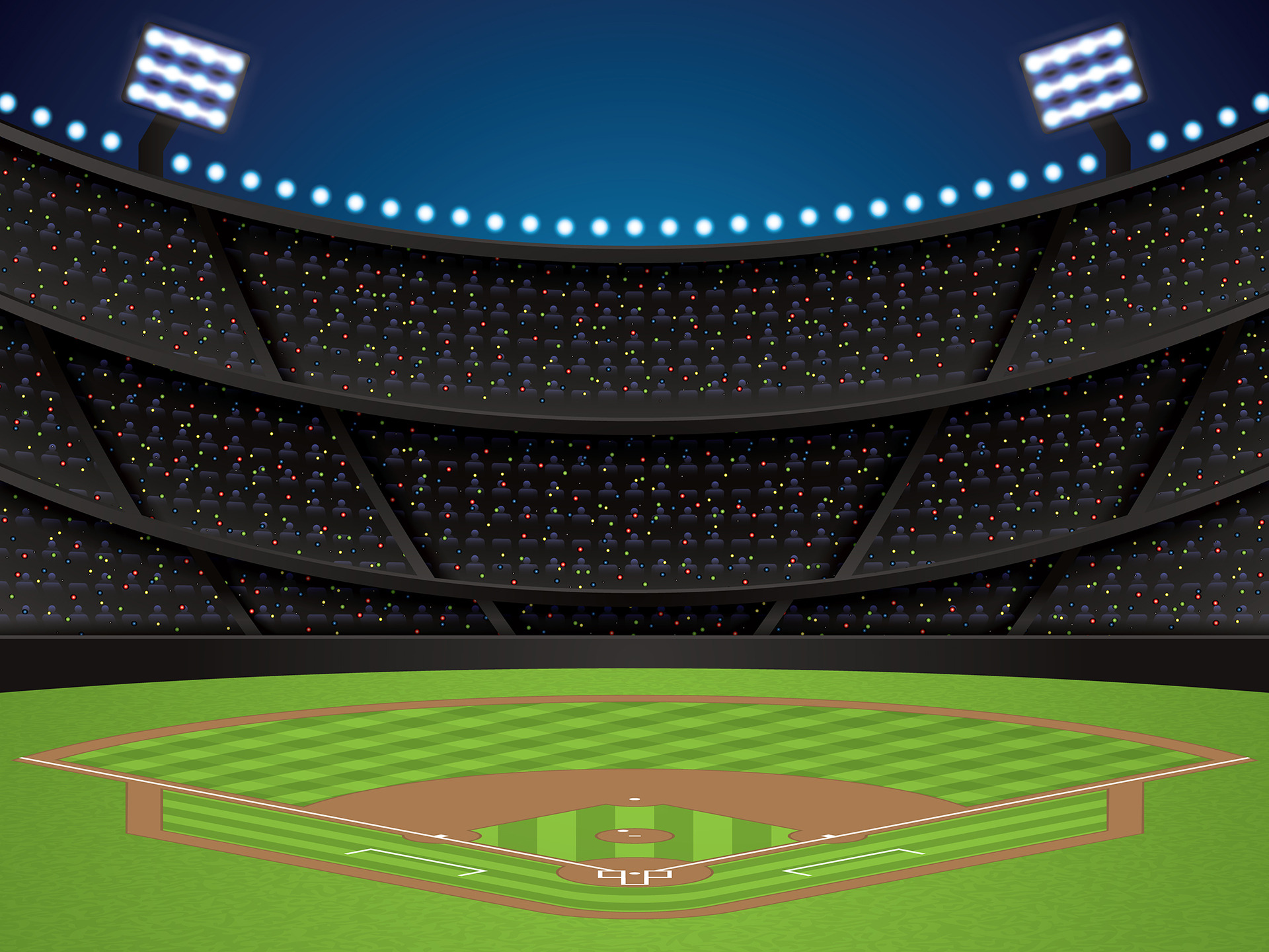 Baseball stadium, a Texture Illustration by gigello