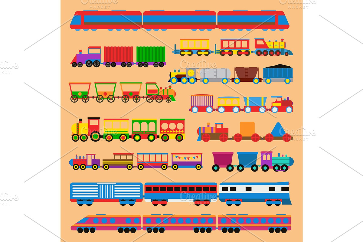 Toy train vector illustration., an Education Illustration by KitVector ...