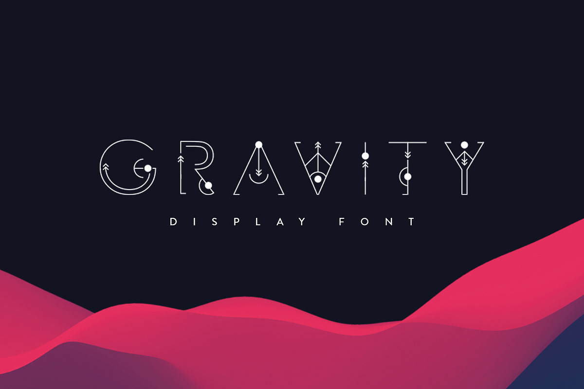Gravity | Display Font, a Sans Serif Font by Glyph44