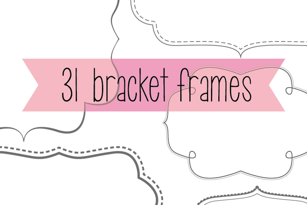 Bracket Frame Bundle // Vector, PNG, an Object Graphic by Pure Sweet Joy