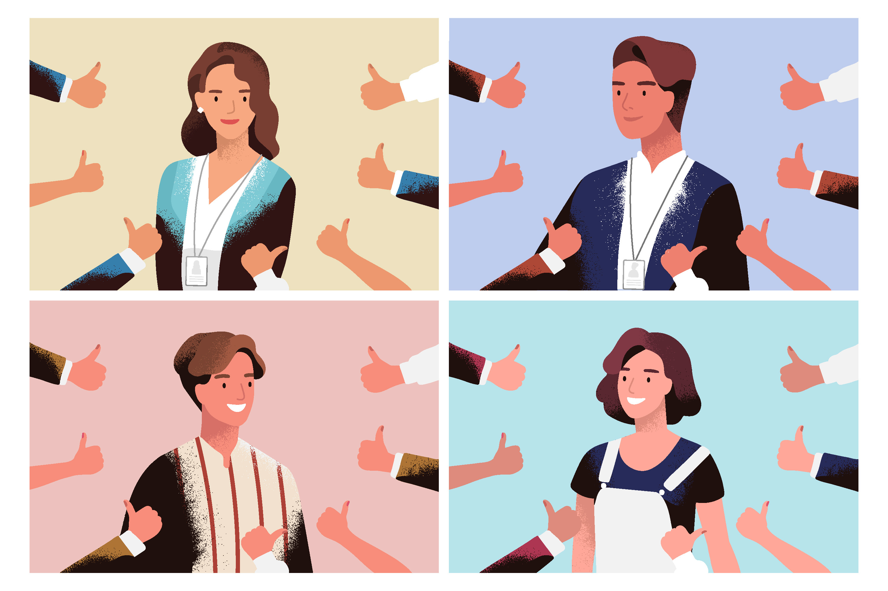 Public recognition concept, a Person Illustration by Good Studio