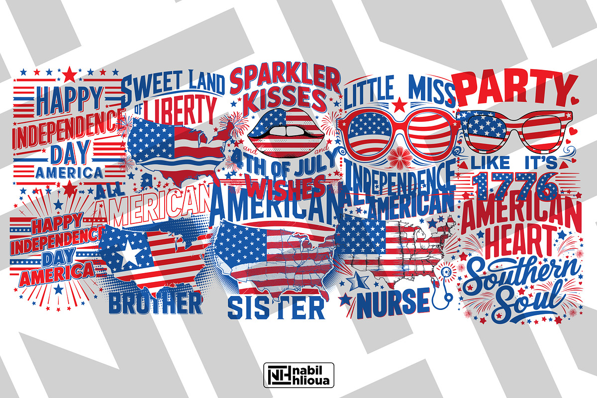 2024 new 4th of july POD designs