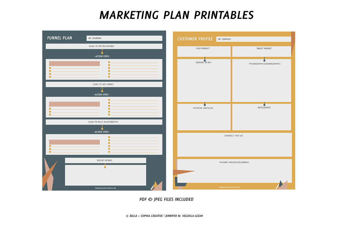 Printable Marketing Plan - Small Biz, a Stationery Template by Bella ...