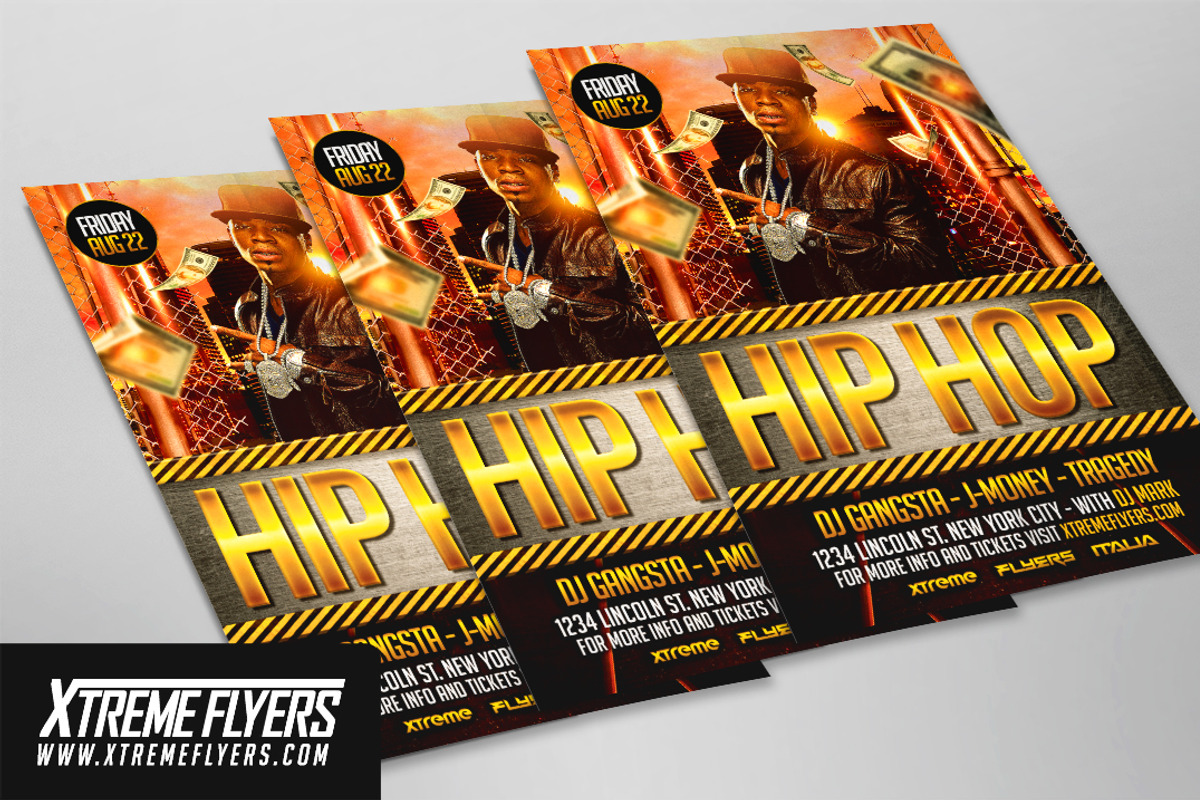 Hip Hop Flyer Template, a Flyer Template by XtremeFlyers