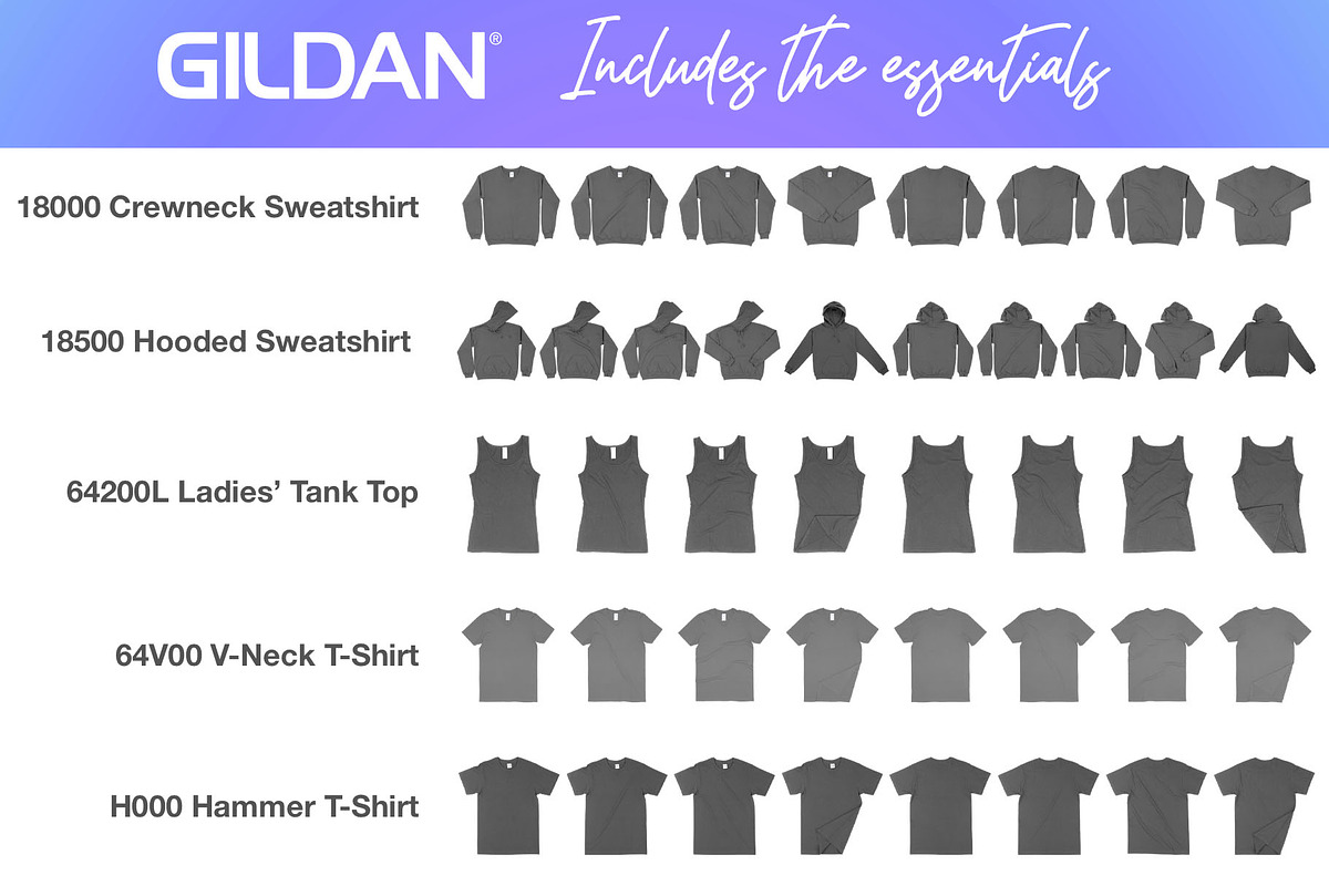 Gildan Essentials Mockup Collection, a Hoody Mockup by Pixel Sauce™