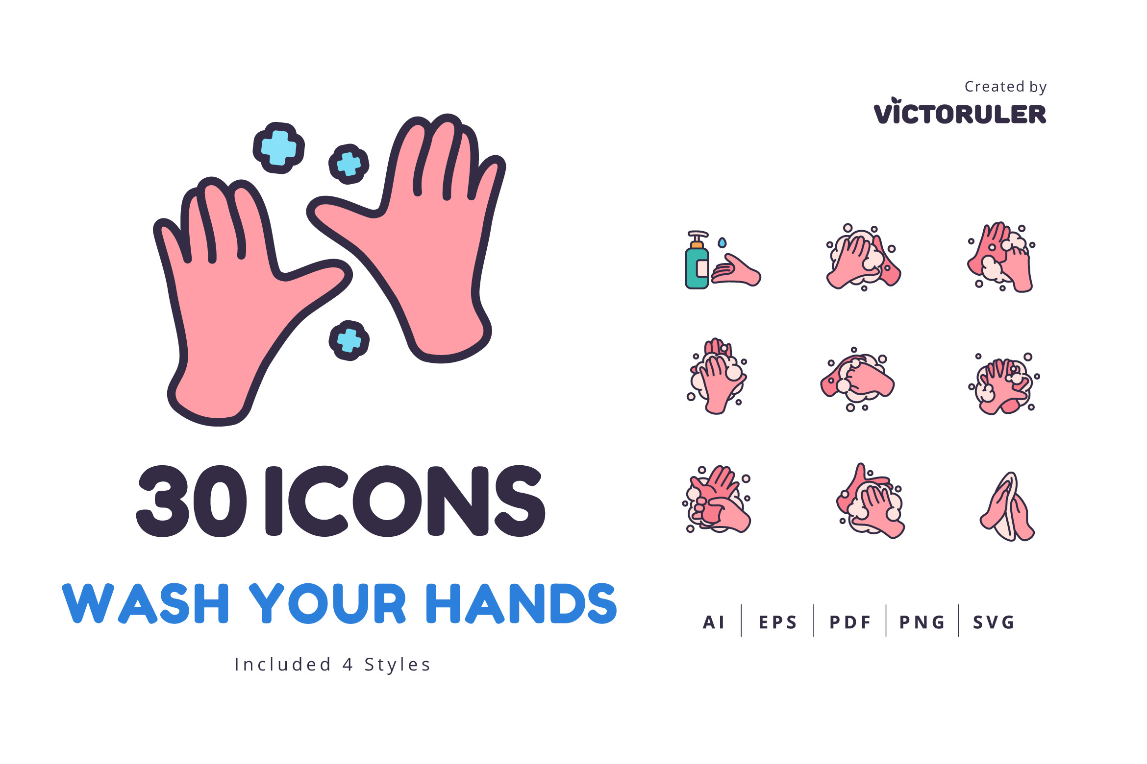 30 Wash Your Hands ICONS, an Icon by Victoruler