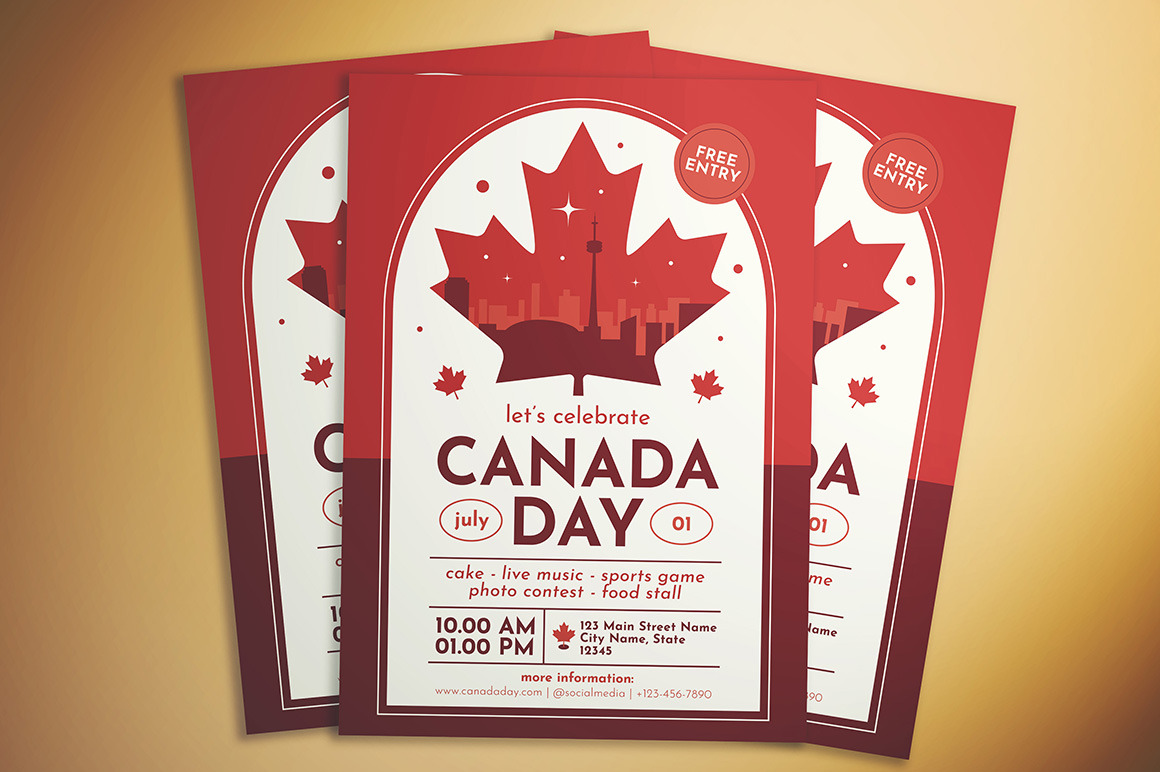 Canada Day Flyer, a Flyer Template by Gumico Studio.