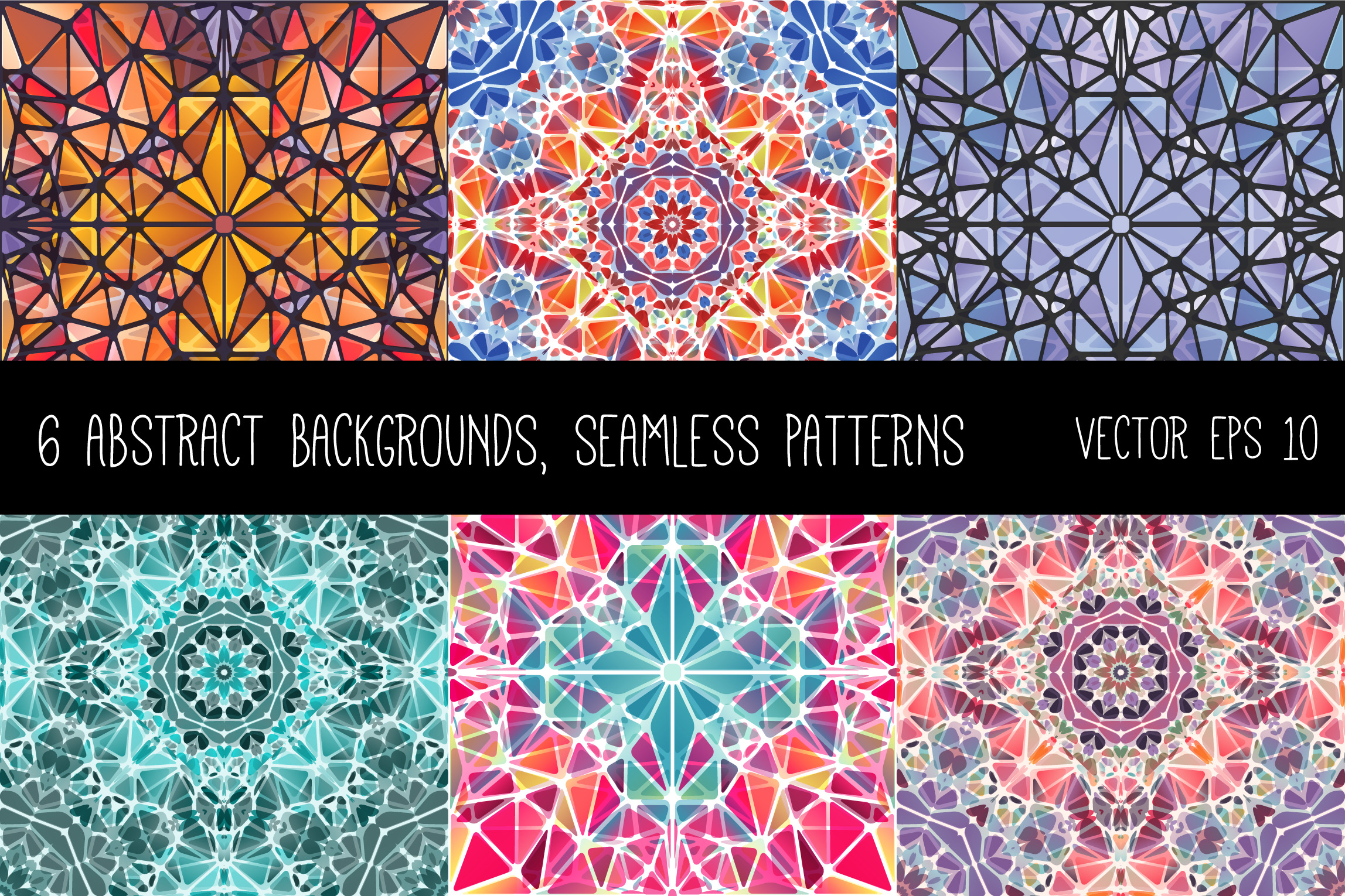 6 Abstract Backgrounds, a Pattern Graphic by Simple Patterns
