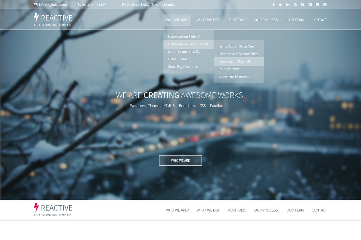 Reactive Multipurpose PSD Template, a Websites & App Template by VigitalArt