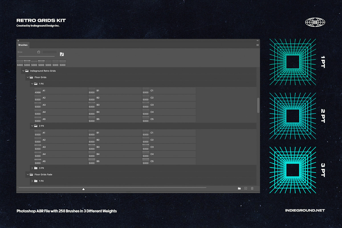 Retro Grids, an Object Graphic by Indieground Design Inc.