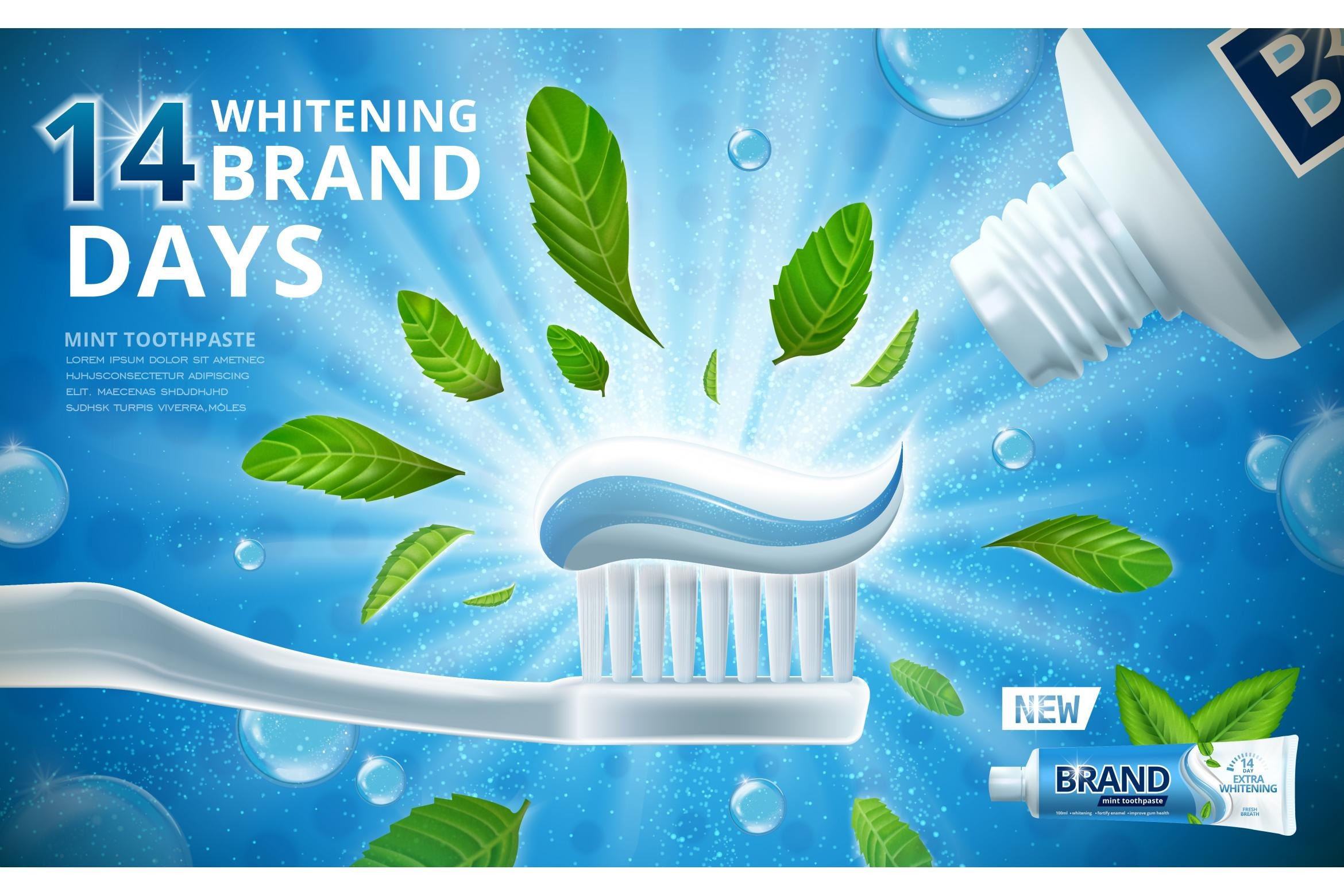 Whitening toothpaste ads | Healthcare Illustrations ~ Creative Market