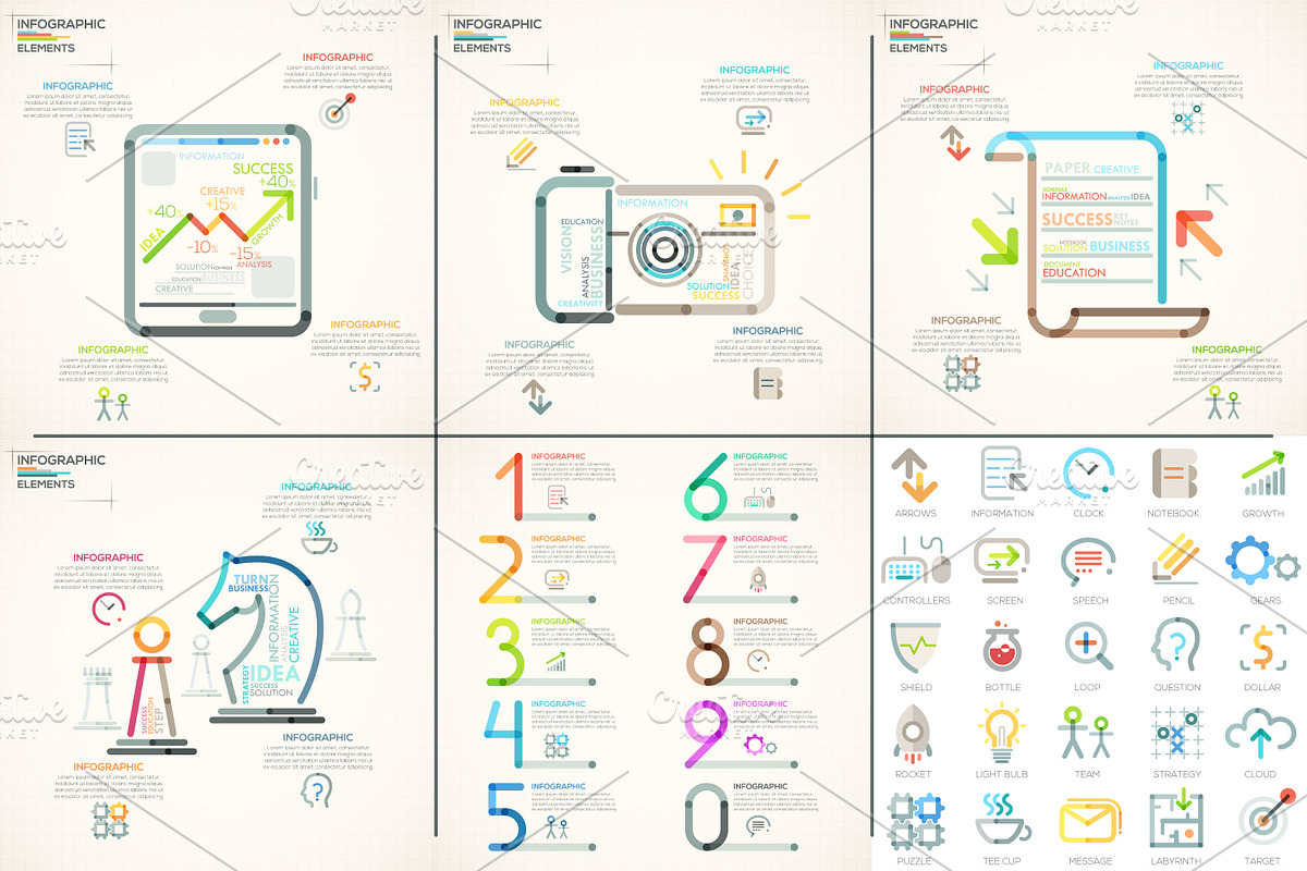 Outline Infographic, a Presentation Template by Andrew Kras Design