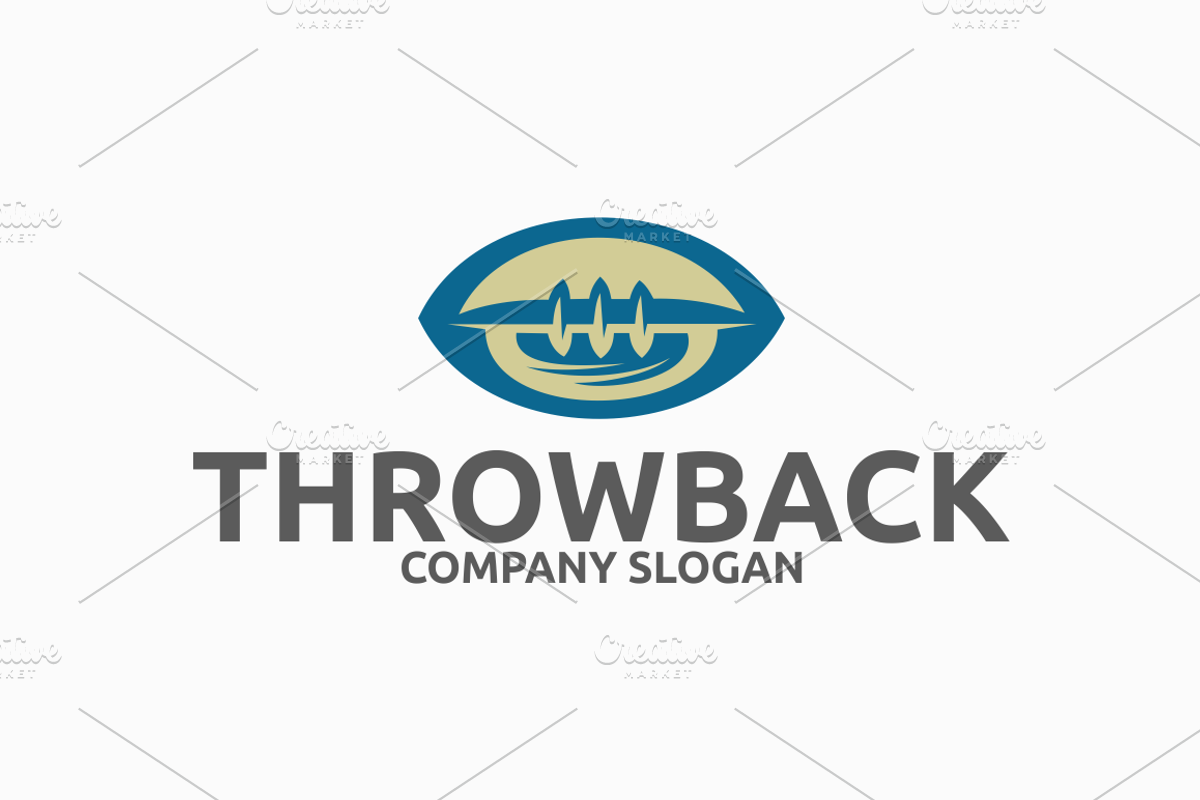 Throwback American Football Logo, a Branding & Logo Template by Brandlogo