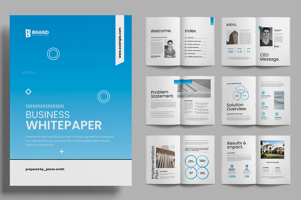Minimal Business Whitepaper Brochure