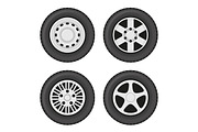 Wheel Disks or Rims Icon Set, an Icon by in8finity