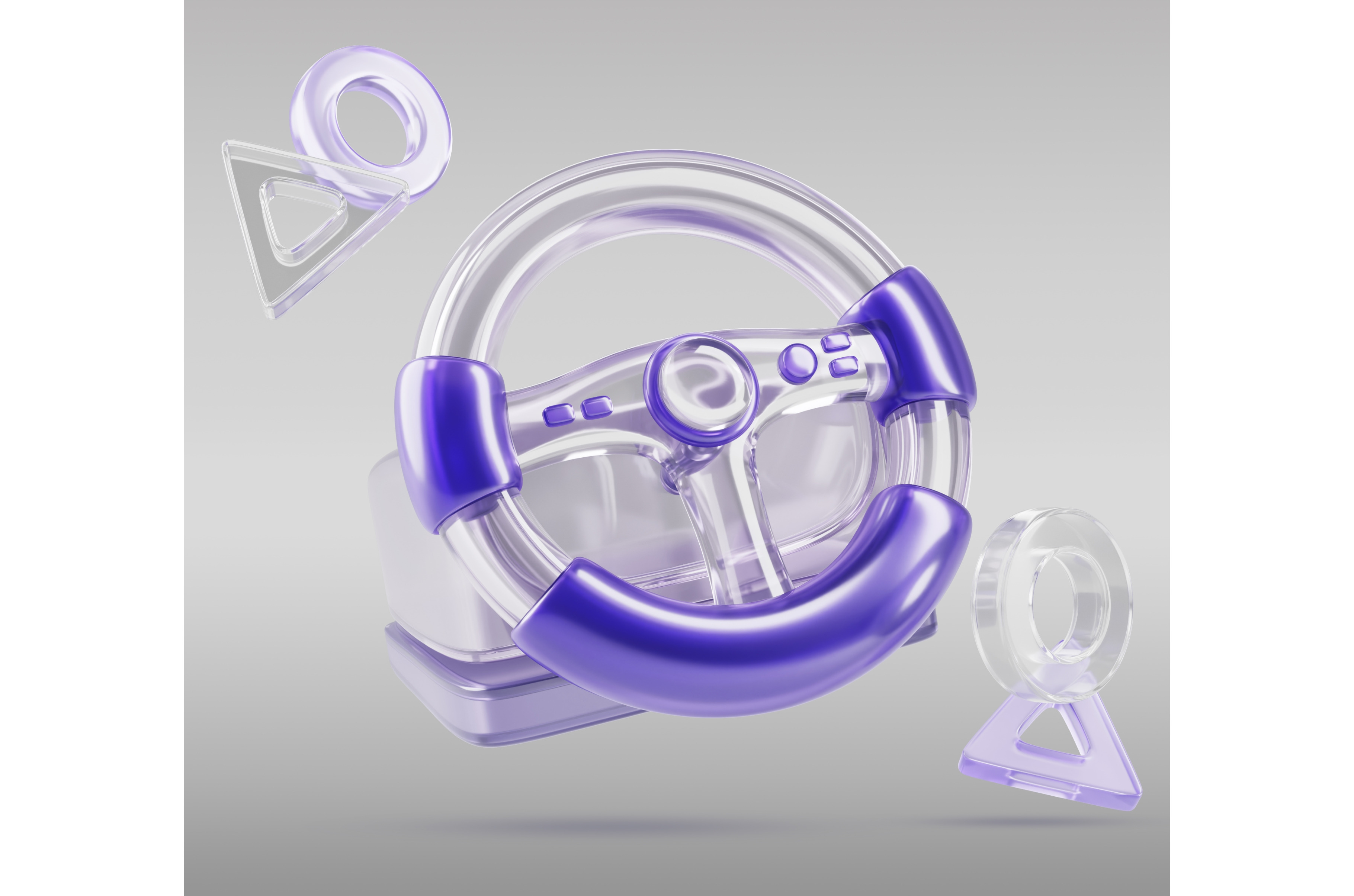 Glass holographic racing wheel 3d, an Object 3D Model by Marozhkastudio