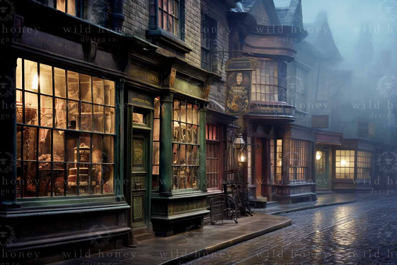 Magical Alley Digital Backdrop, a Layer Style Add-On by Wild Honey ...